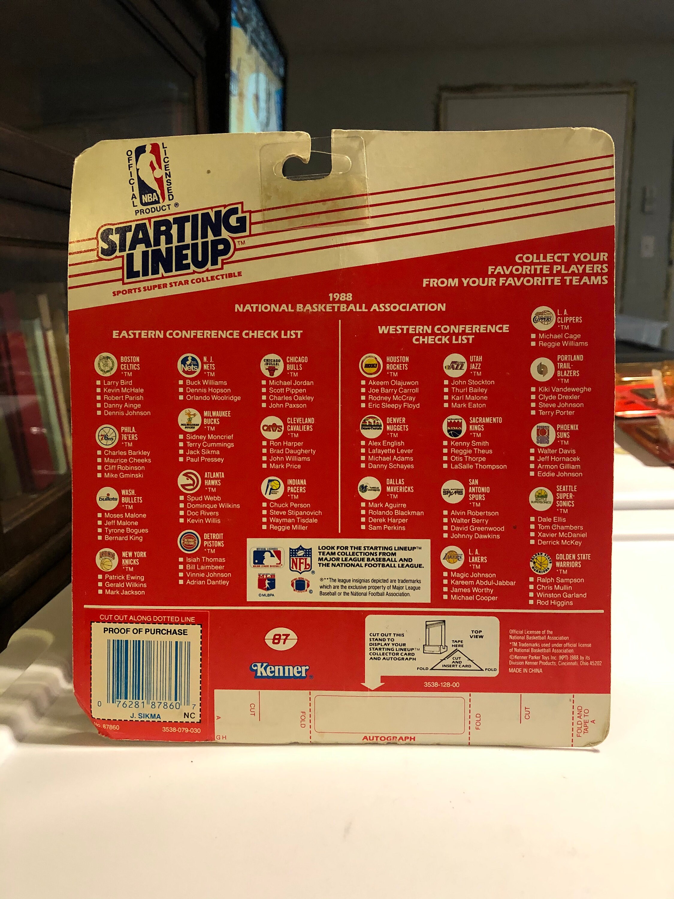 1988 Kenner Starting Lineup Milwaukee Bucks Jack Sikma NBA Figure and ...