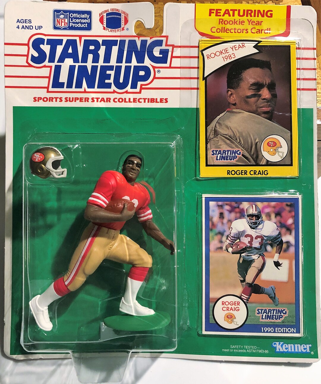 1990 Kenner Starting Lineup W/rookie Year Card 1990 San Francisco Roger ...