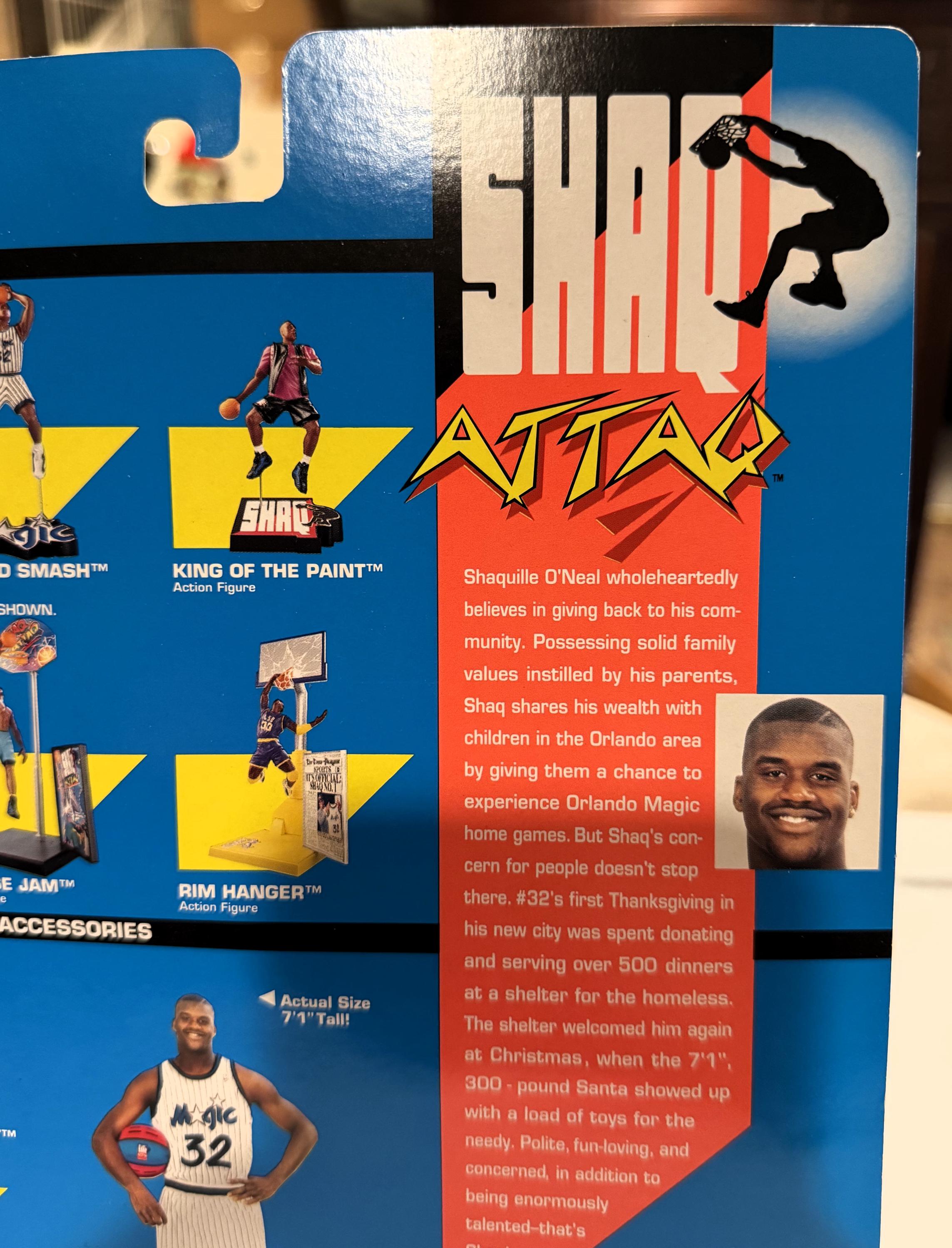 1993 Kenner Shaq Attack King of the Paint Shaquille O'neal NBA Figure ...