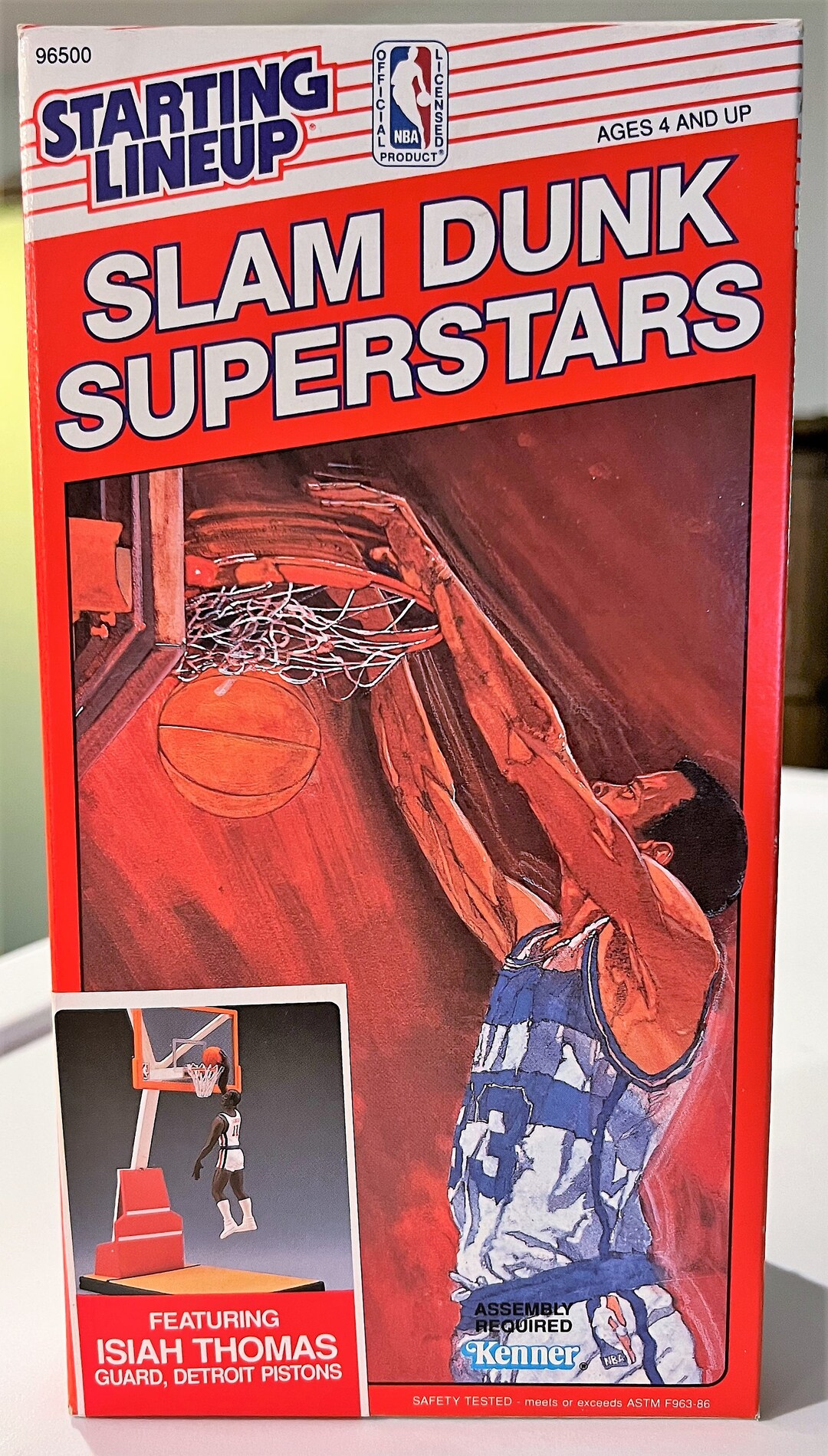1989 Kenner Starting Lineup Slam Dunk Superstars Detroit Pistons Isiah ...