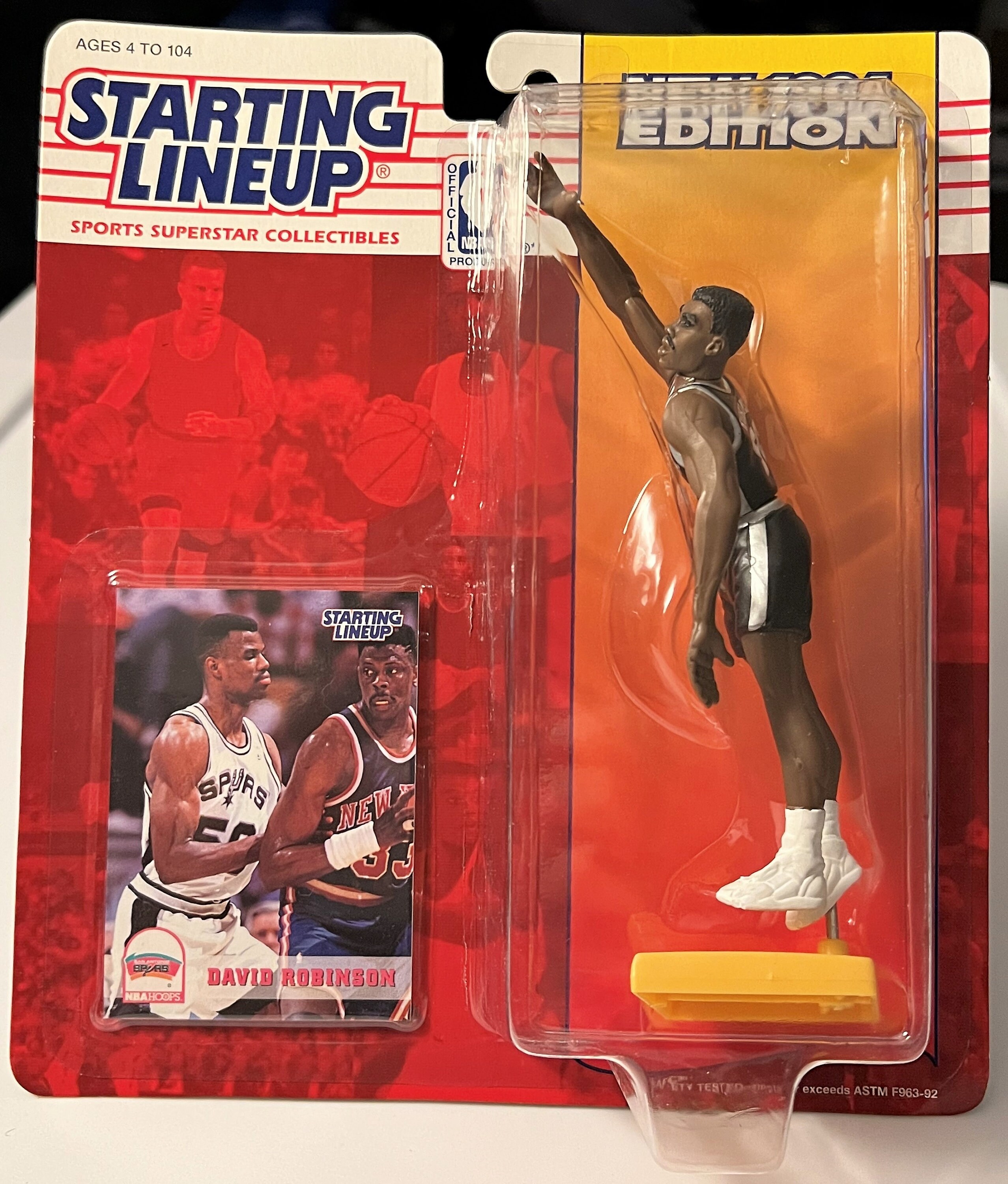 1994 Kenner Starting Lineup San Antonio Spurs David Robinson NBA Figure ...