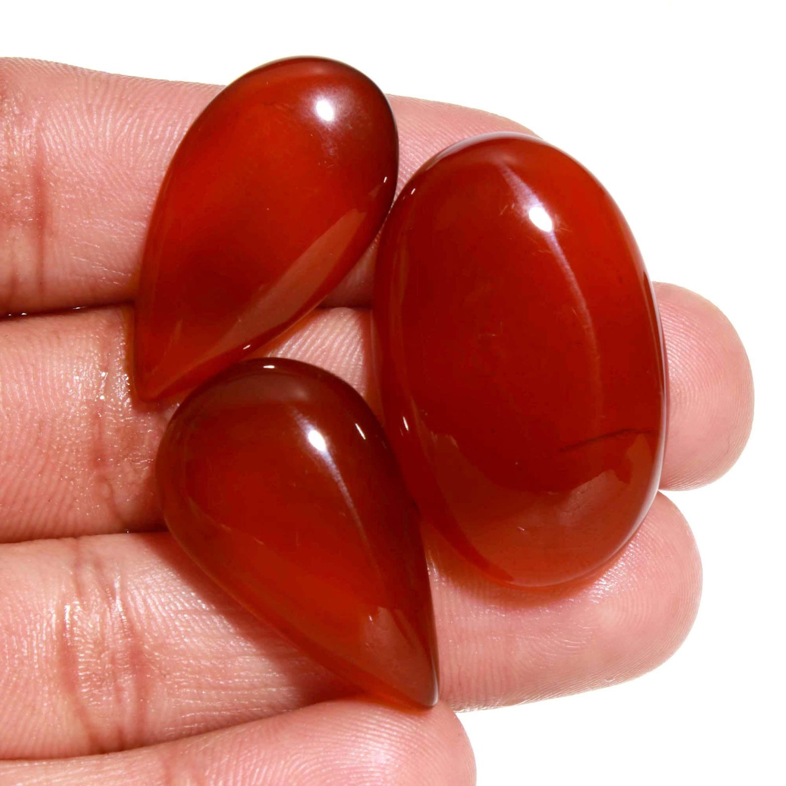 Natürliche rote Onyx Cabochon gemischte Form Edelstein AAA | Etsy