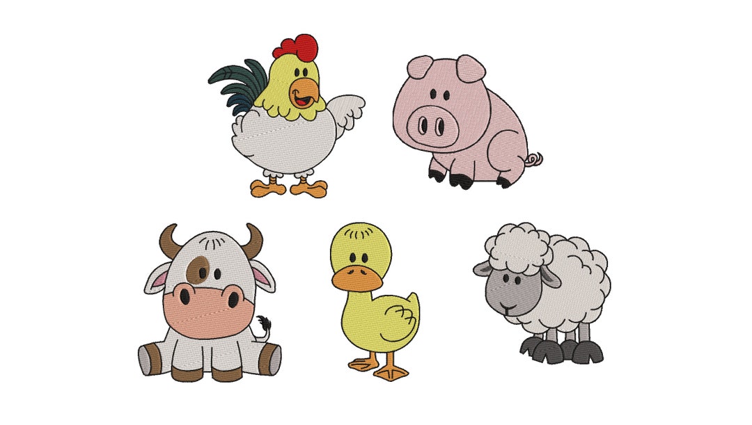 Embroidery File Set ''animals'' - Etsy