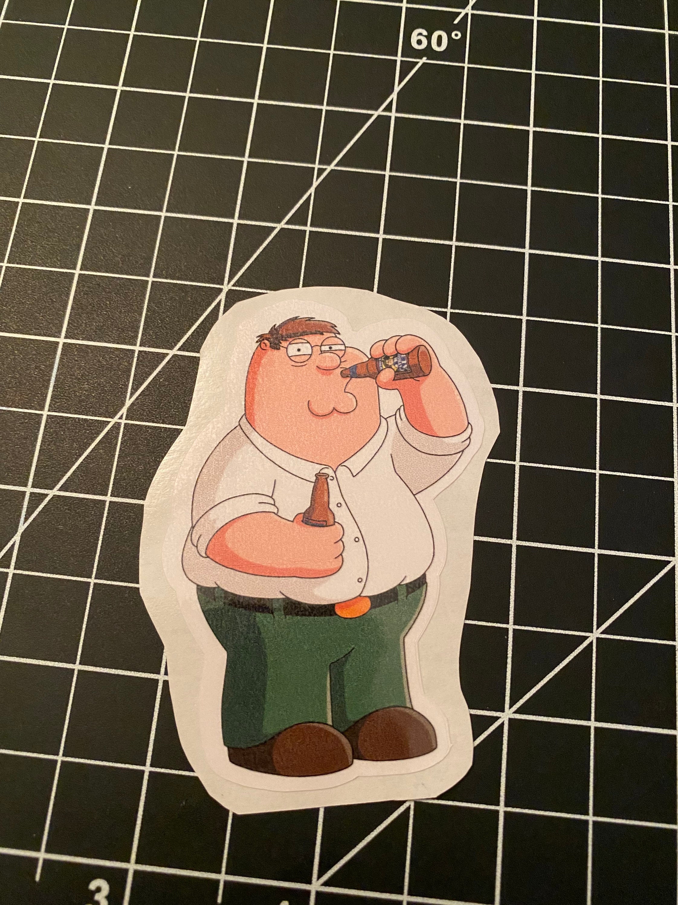 Drinking Peter Griffin Decal Sticker | Etsy