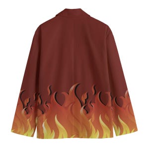Red Hot Fire | Cosplay Costume | Black & Red Flame All-over Print Men's ...