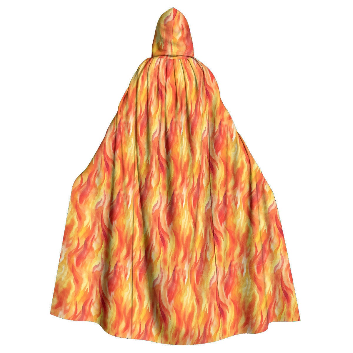 Fire Flame All-over Print | Cosplay Costume | Unisex Hooded Cloak - Etsy