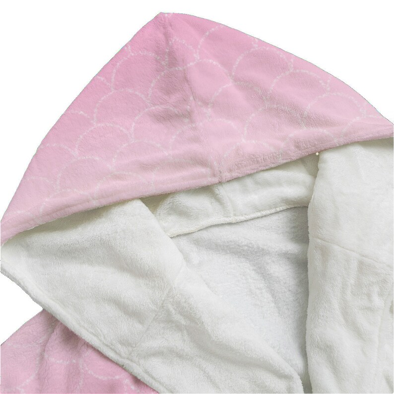 Mermaid Pink & Blue Ombre | Fish Scales All-over Print Unisex Flannel ...
