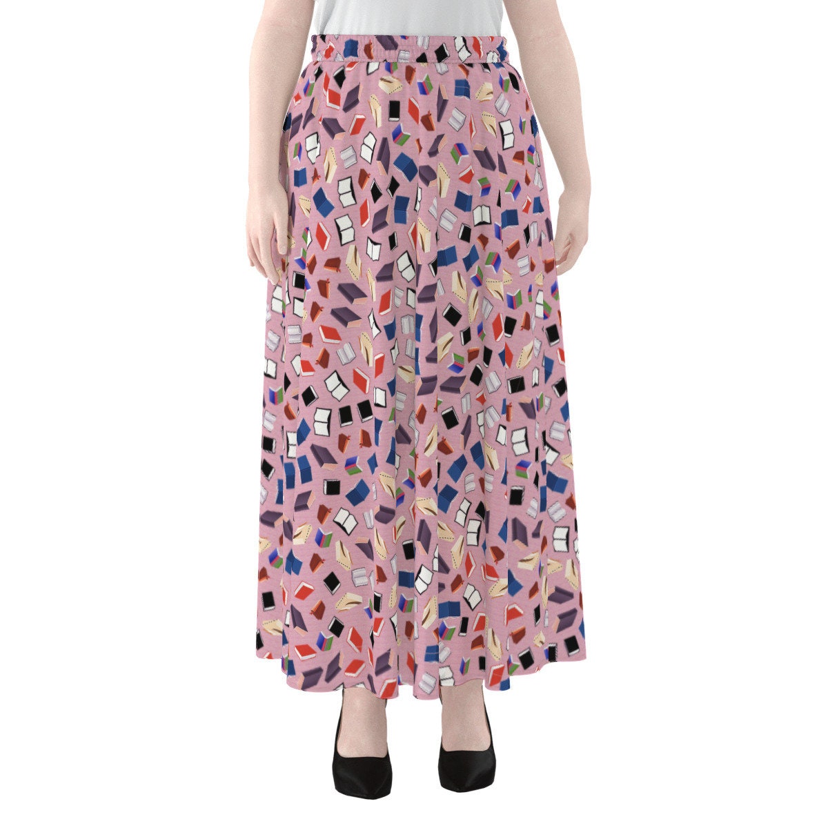 Bookworm Blue I Love Reading Book Pattern Print Over Navy Blue Gift for ...