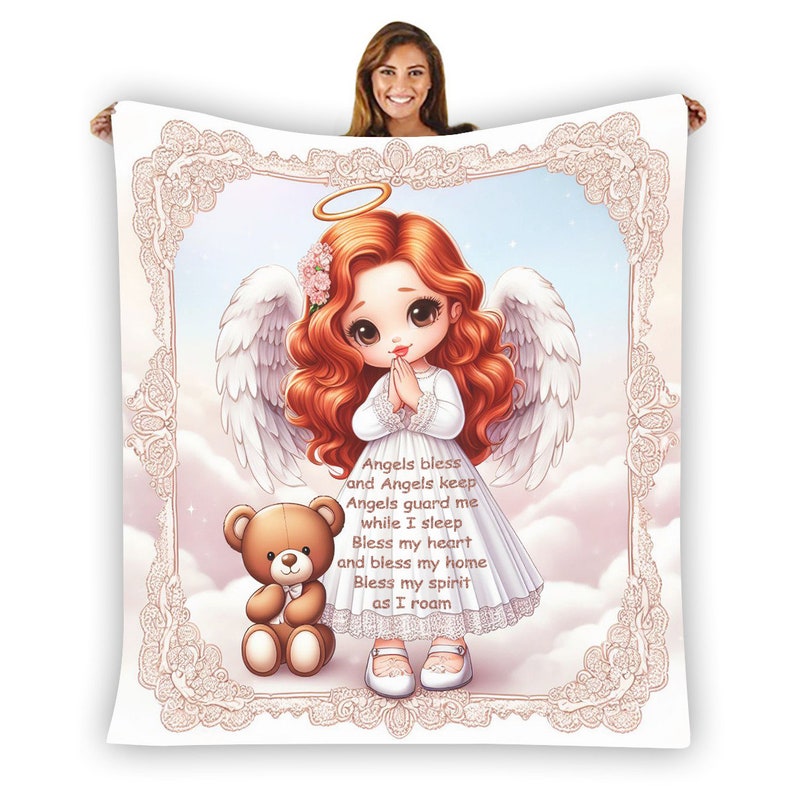 Angels Bless & Angels Keep | Prayer Angel | Single-side Printing ...