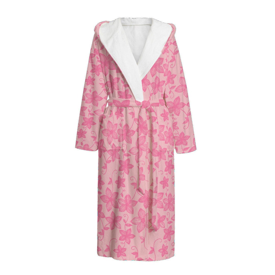 Barbie Doll Pink on Pink Florals | All-over Print Unisex Flannel Hooded ...