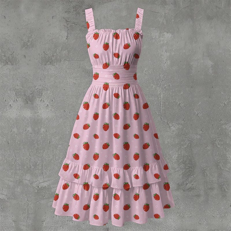 Strawberry Dress Women - Etsy