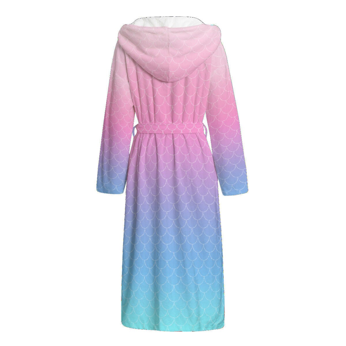 Mermaid Pink & Blue Ombre | Fish Scales All-over Print Unisex Flannel ...