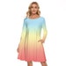 Sunrise Ombre | Dawn Colors Gradient | All-over Print Women's Crew Neck ...