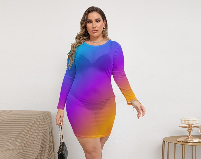 White Lace up Deep Neck Fishnet Plus Size Dress Bodystocking - Etsy