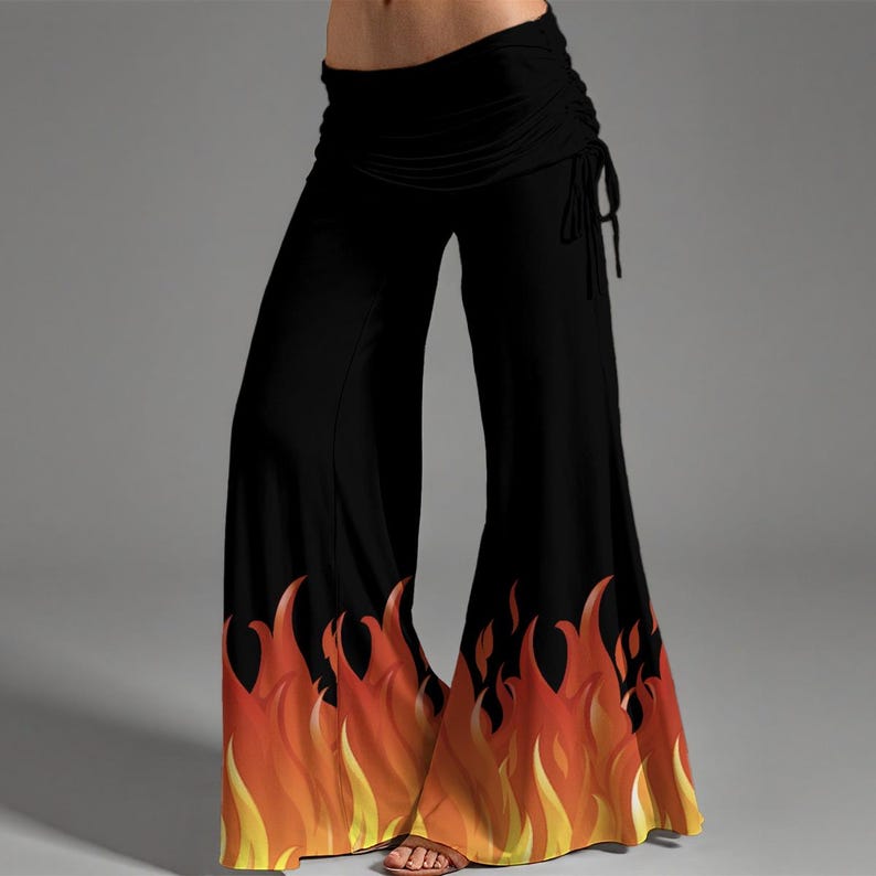 4 Fire Prints | Cosplay Costume | Red Flame & Blue Flame | All-over ...