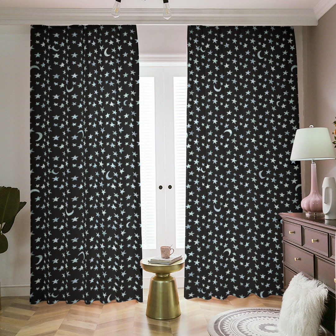Starry Night Sky Print Blackout Curtains | 265(gsm) - Etsy