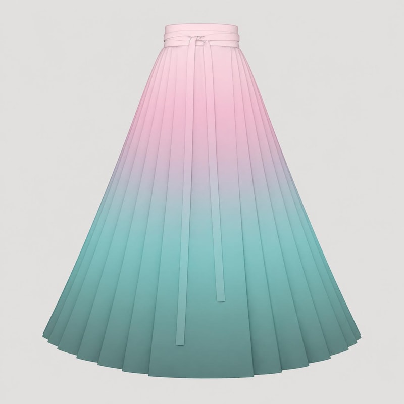 Pink Green Ombre Skirt - Etsy