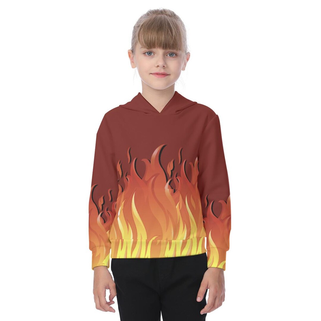 Red Hot Fire | Cosplay Costume | Red Flame All-over Print Kid's Heavy ...