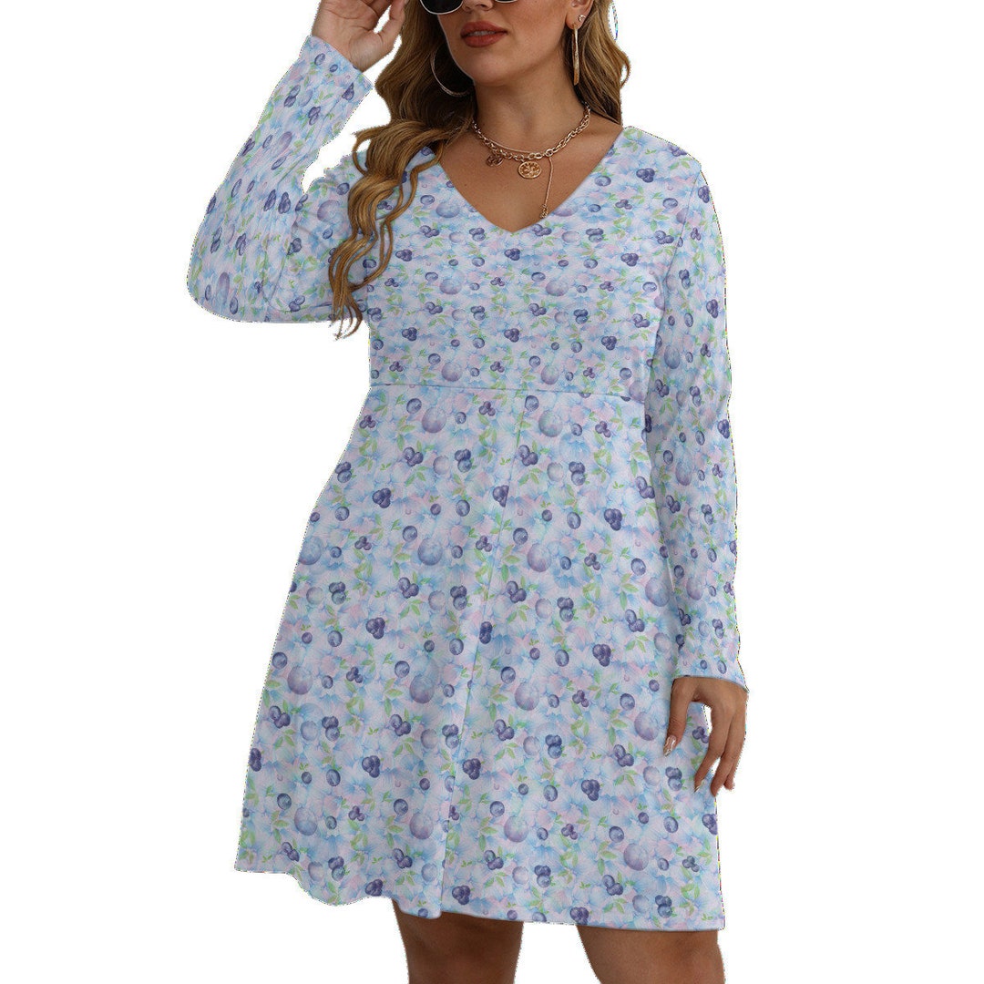 Blueberry Gardenia | Blueberries Over Pastels | Berry Blue Fruit Print ...