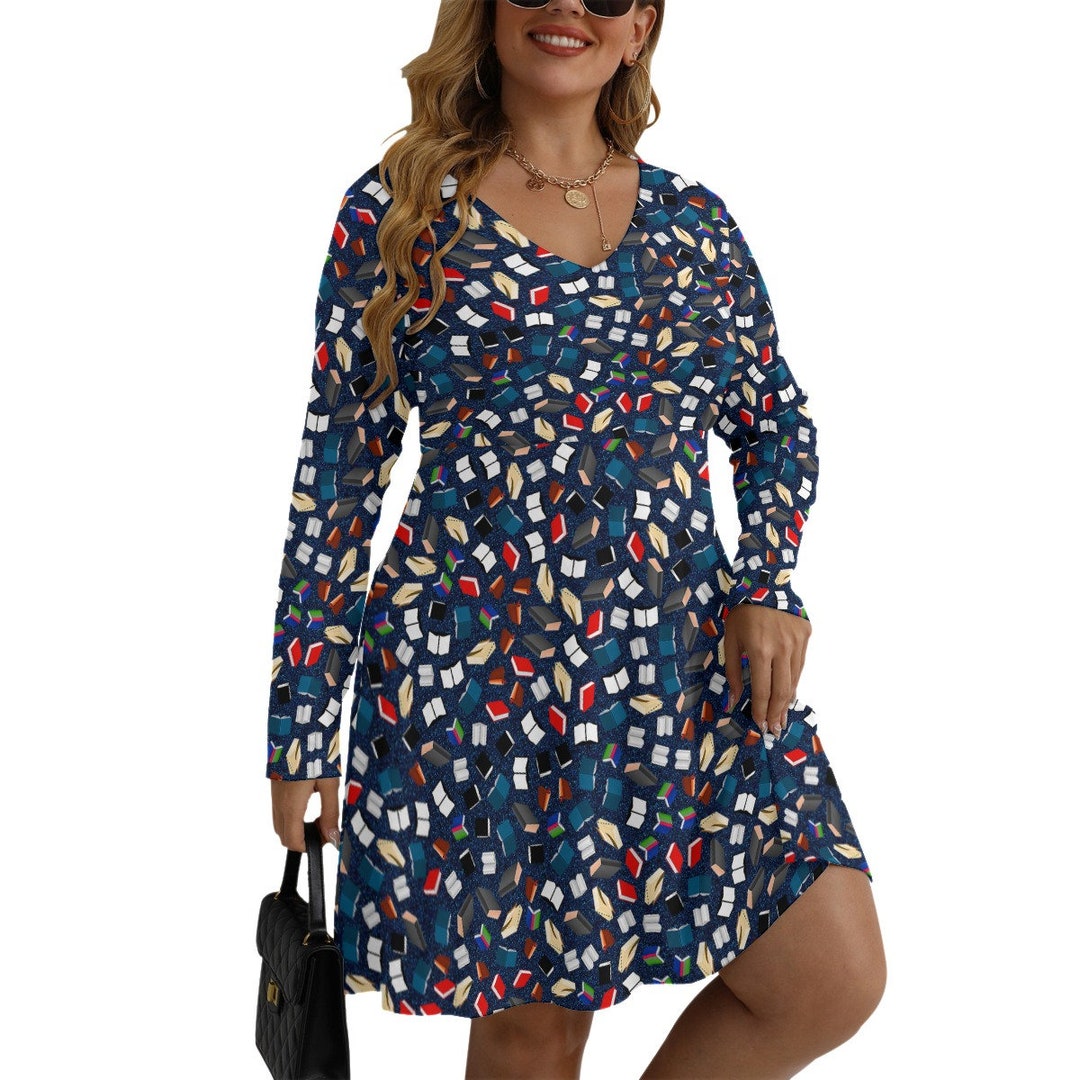 Bookworm Blue | I Love Reading | Book Pattern | Navy Blue | Gift for ...