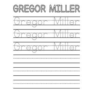 Personalized Name Tracing Worksheet: Handwriting Practice (digital ...