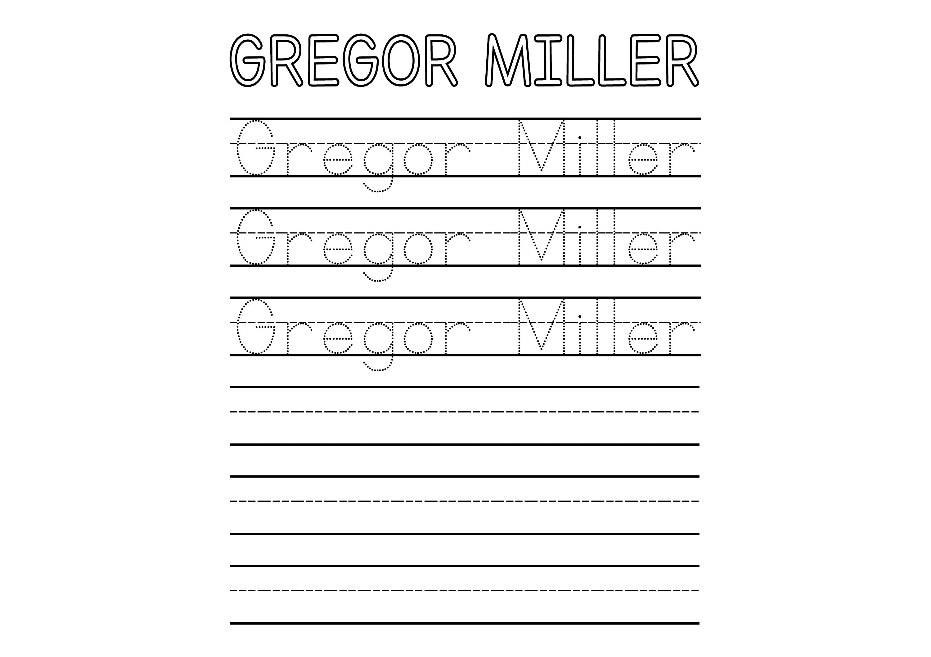 Personalized Name Tracing Sheet for Preschool, Custom Learn to Write ...
