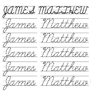Custom Cursive Name Tracing Worksheet: Preschool Handwriting (digital ...