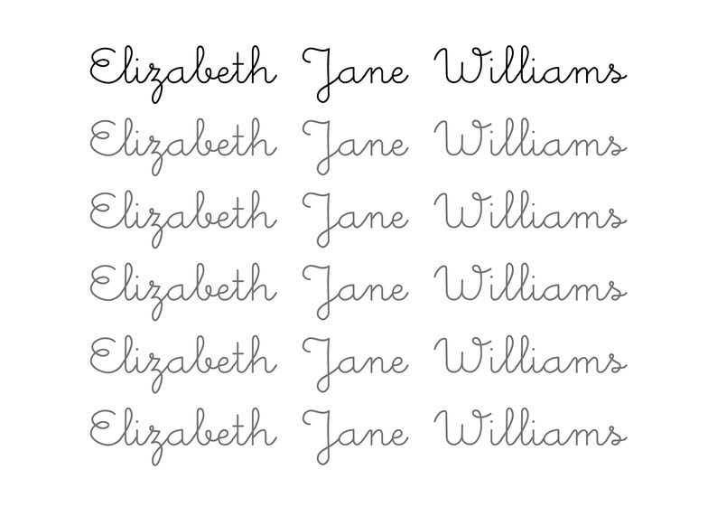 Custom Cursive Name Tracing Worksheet: Handwriting Practice (digital ...