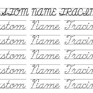 Custom Cursive Name Tracing Worksheet: Preschool Handwriting (digital ...