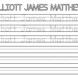 Personalized Name Tracing Sheet for Preschool, Custom Learn to Write ...