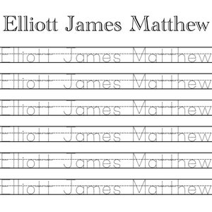 Printable Custom Name Tracing Worksheet: Homeschool Activity (digital ...