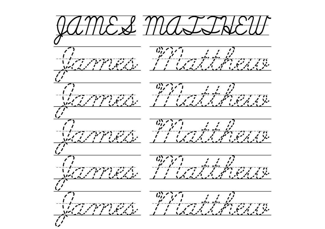 Custom Cursive Name Tracing Worksheet: Preschool Handwriting (digital ...