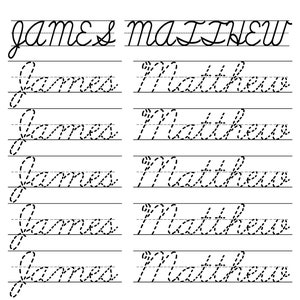 Custom Cursive Name Tracing Worksheet: Preschool Handwriting (digital ...