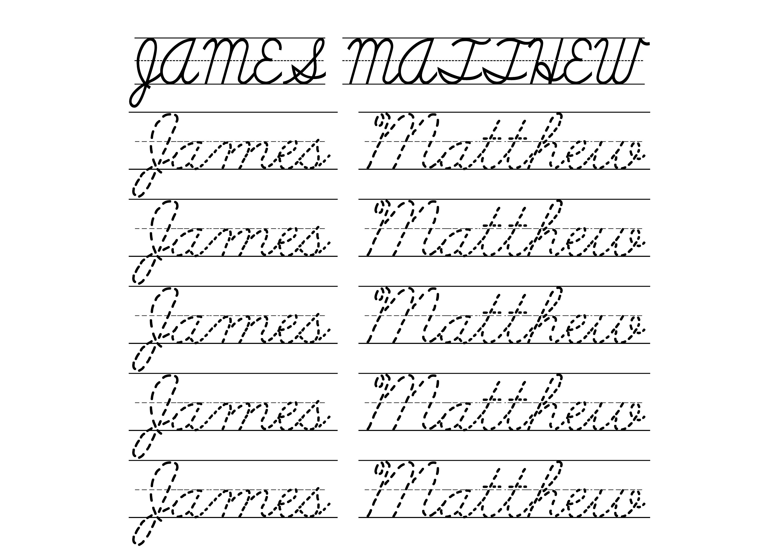 Custom Cursive Name Tracing Worksheet: Preschool Handwriting (digital ...