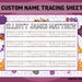 Custom Name Tracing Sheet, Halloween Themed Printable Name Writing ...
