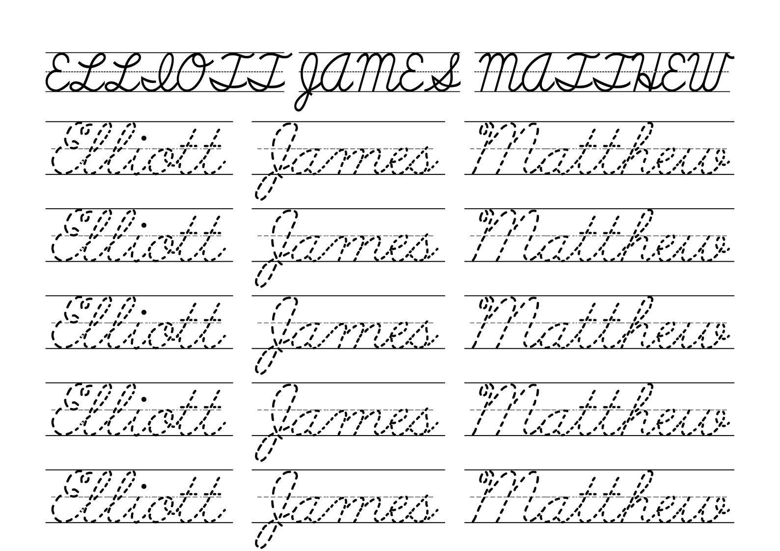 Custom Cursive Name Tracing Worksheet: Preschool Handwriting (digital ...