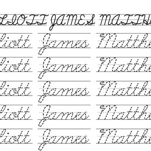 Custom Cursive Name Tracing Worksheet: Preschool Handwriting (digital ...