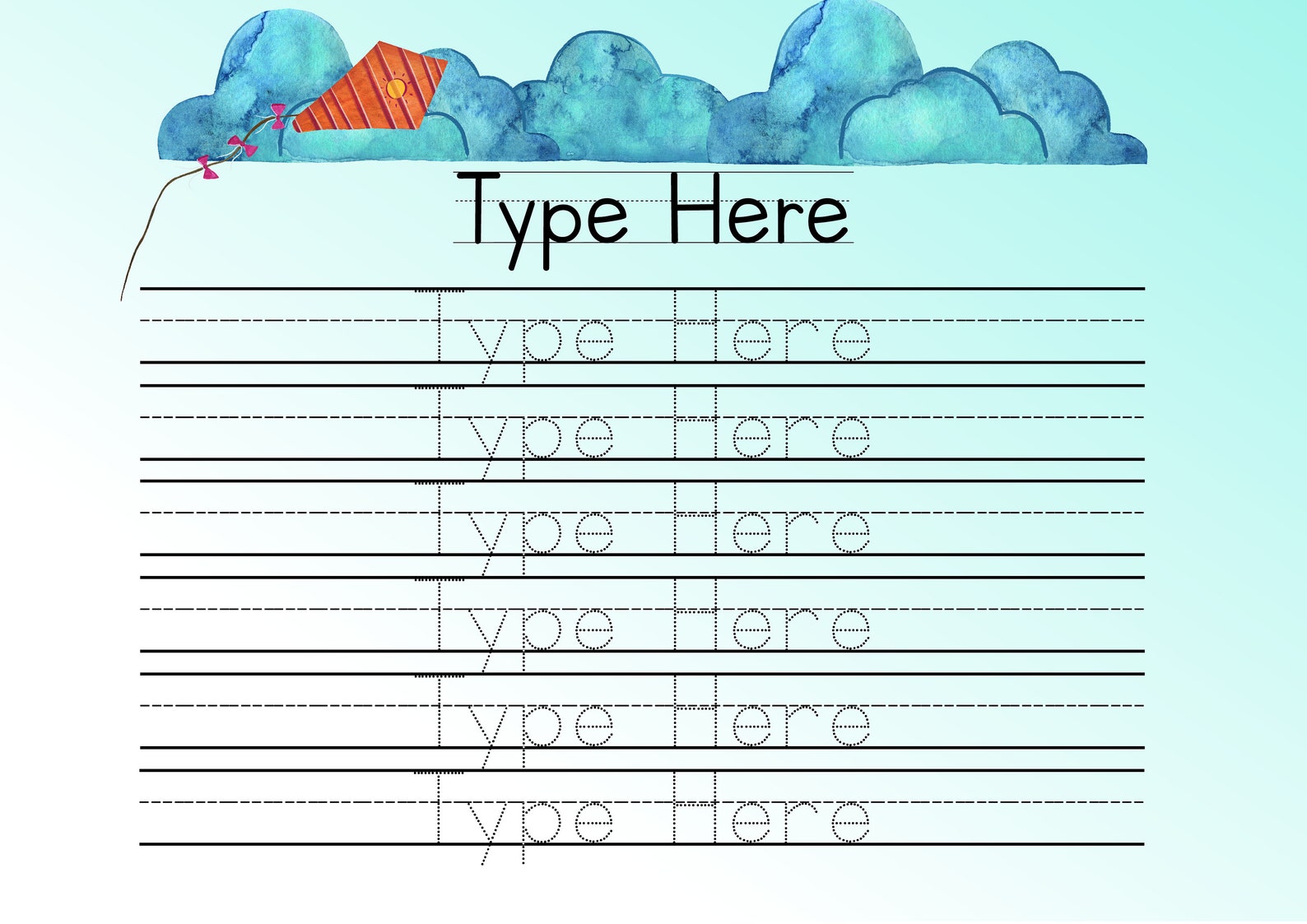 Custom Educational Tracing Sheet Personalized Trace Name - Etsy