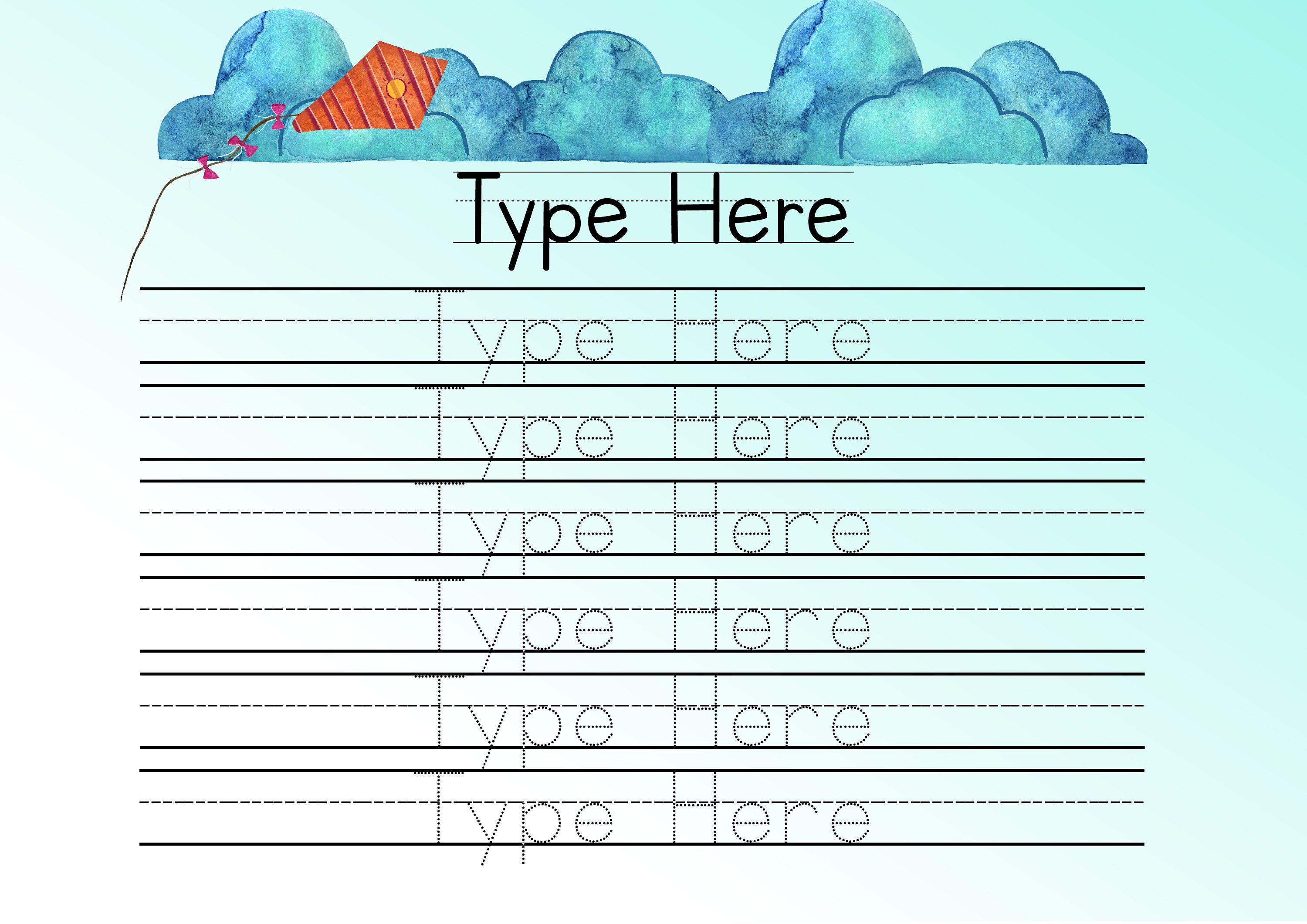 Custom Educational Tracing Sheet Personalized Trace Name - Etsy