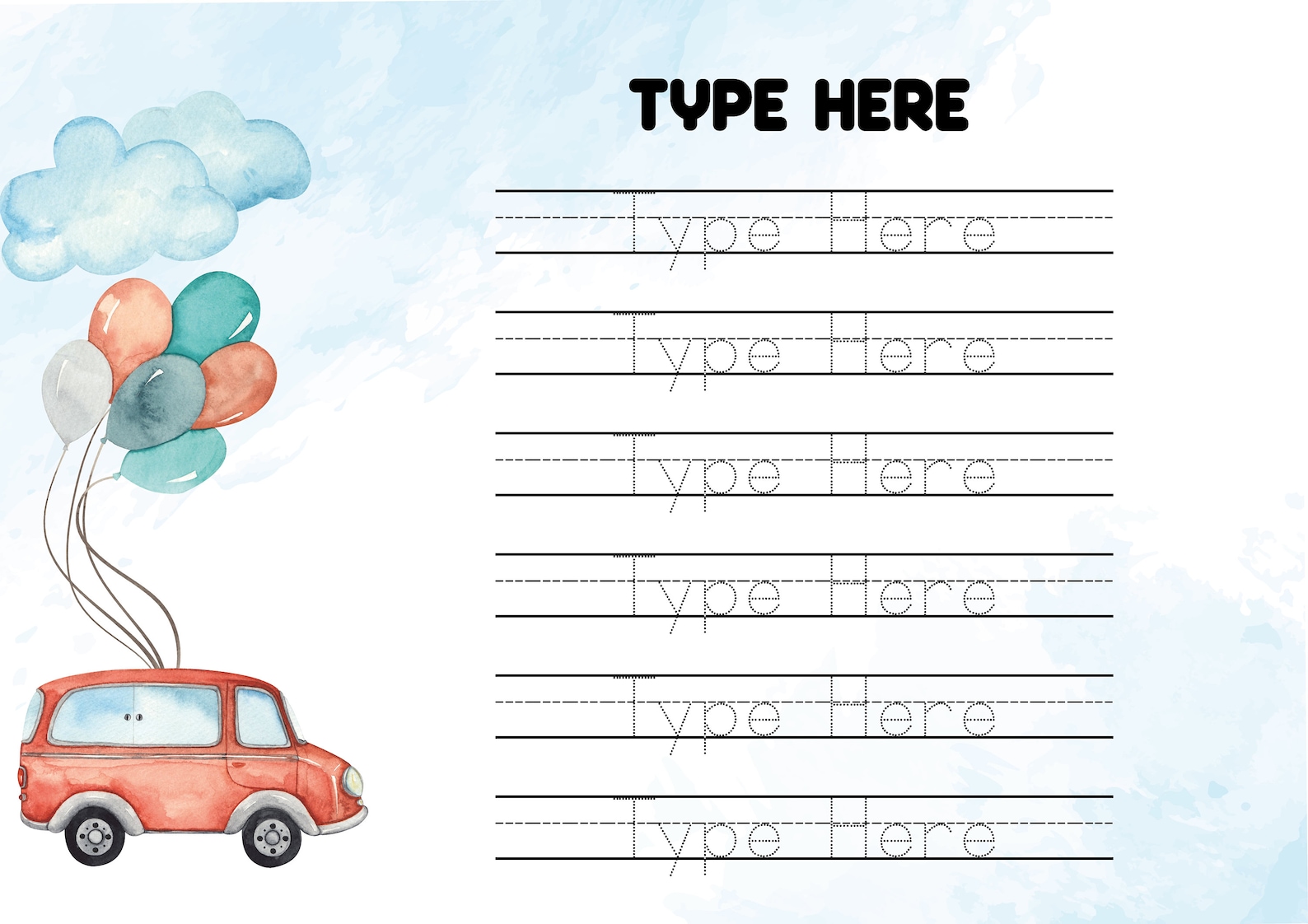 Custom Name Trace Worksheet: Handwriting Practice (printable) - Etsy