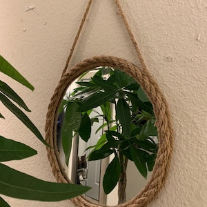Round Shape Nautical Themed Wall Decorative Vanity Rope Mirror - Etsy