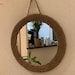 Round Wrapped Rope Mirror With Hanging Loop, Vintage Nautical Design ...