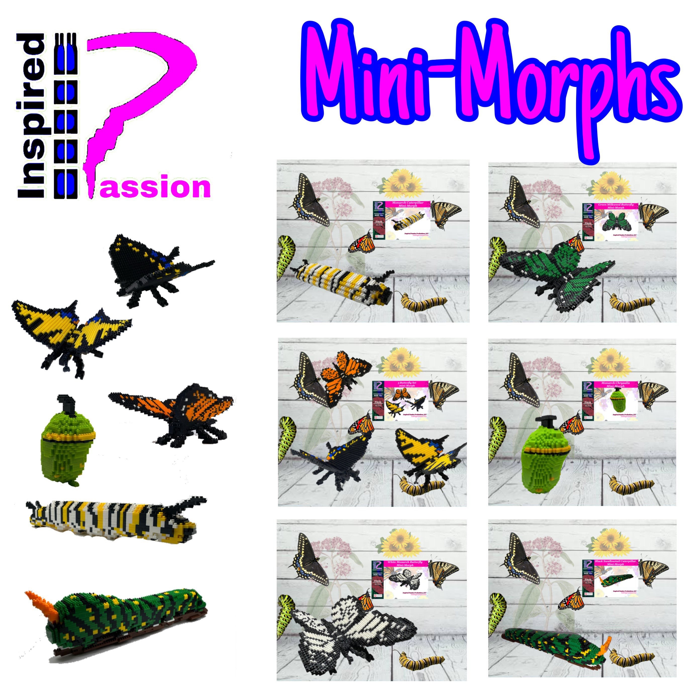 Microblock Butterfly Models, Interlocking Brick Models by Inspired ...