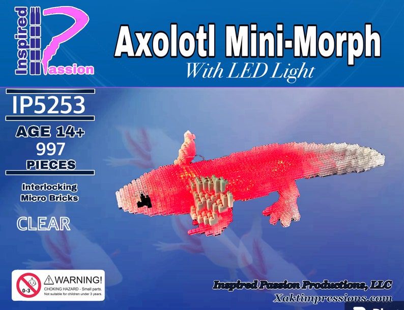 AXOLOTL Mini-morph Micro-block Model - Etsy