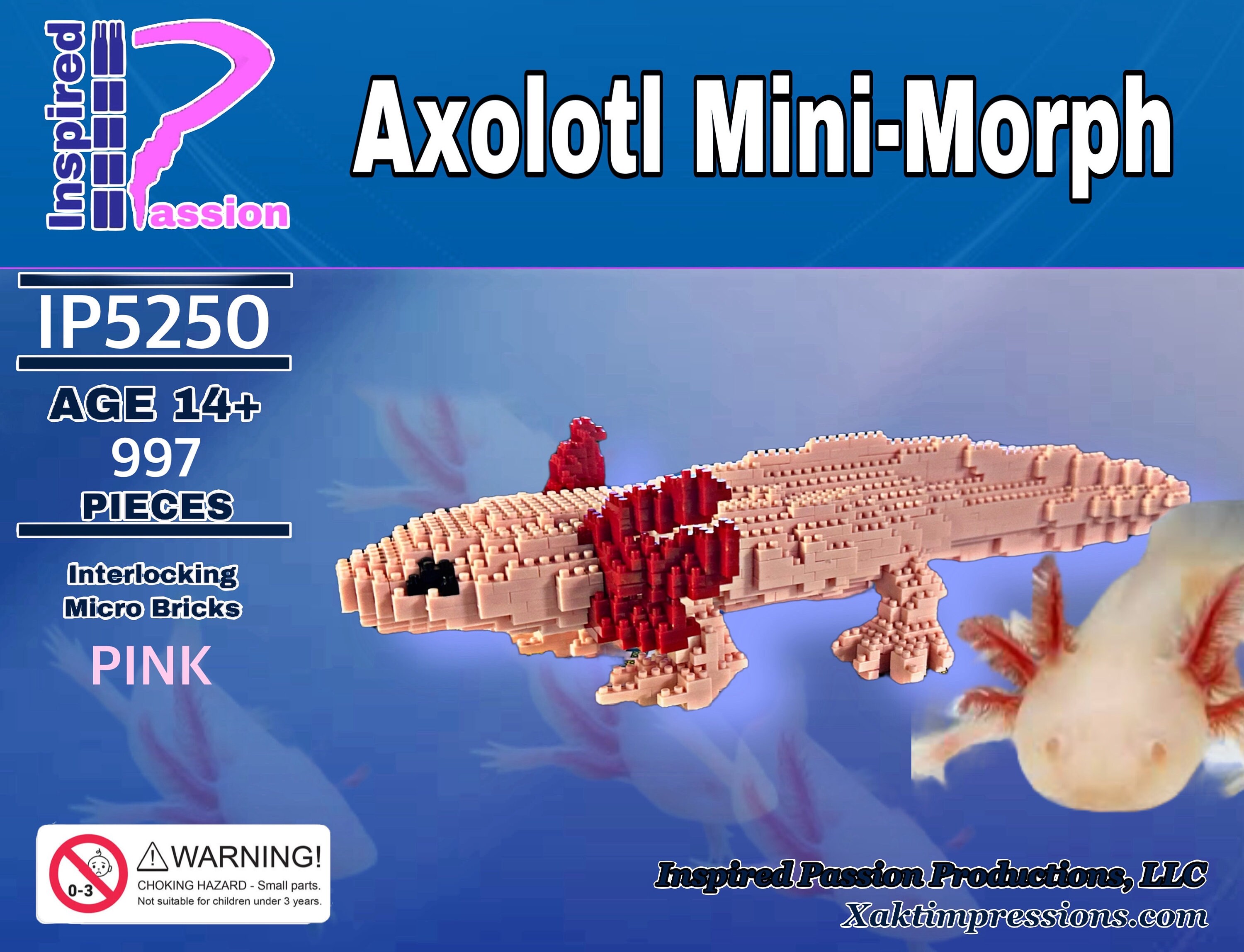 AXOLOTL Mini-morph Micro-block Model - Etsy