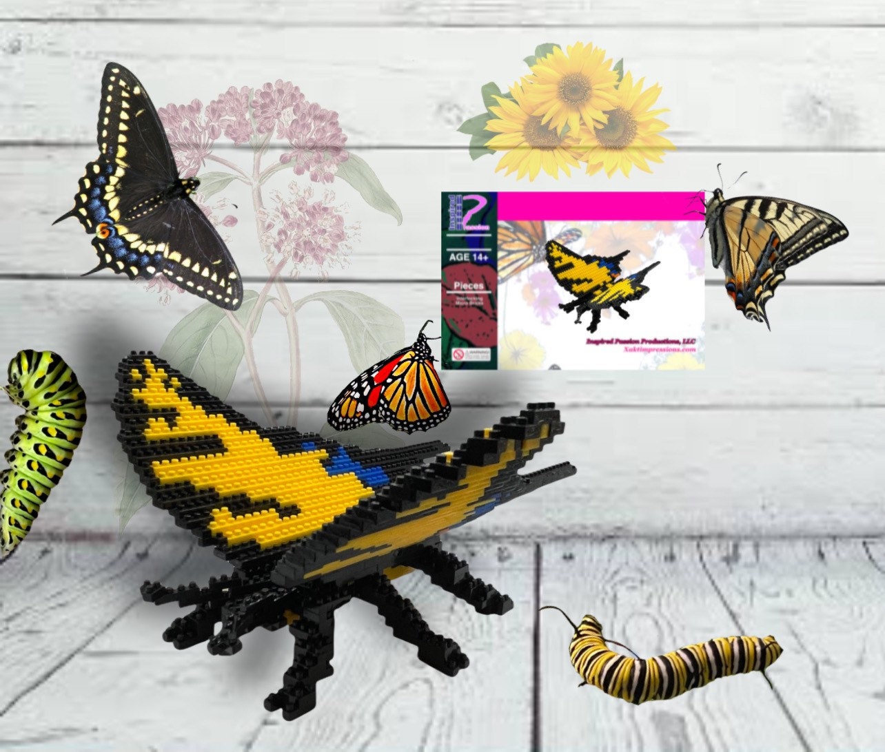 Microblock Butterfly Models, Interlocking Brick Models by Inspired ...