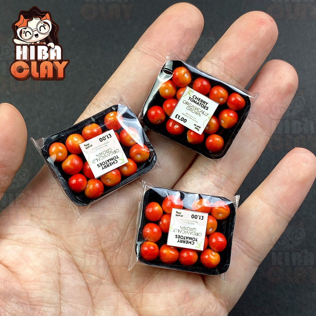 Dollhouse Miniature Polymer Clay Food Supermarket Cherry Tomato, Mini ...