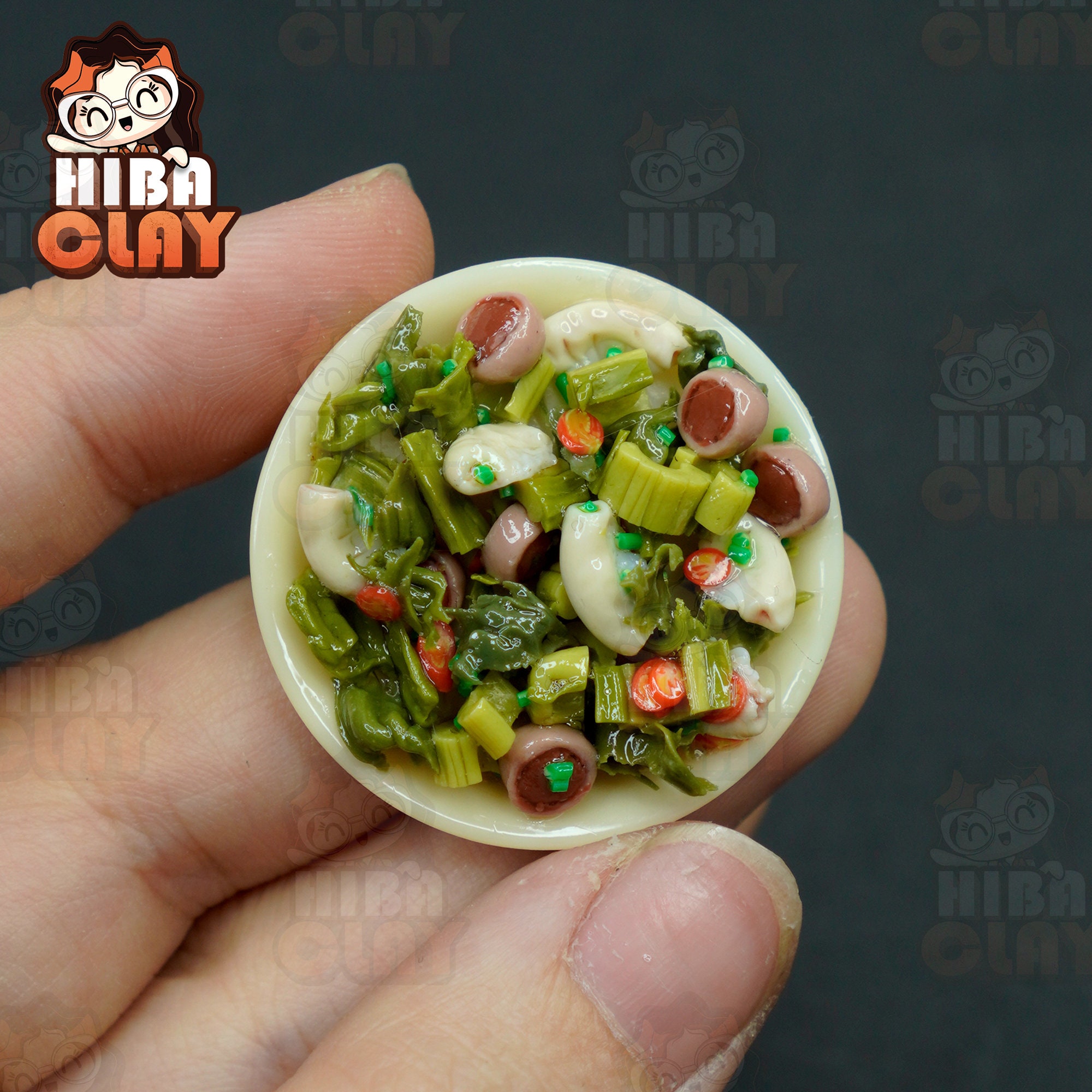 Dollhouse Miniature Polymer Clay Food Sauteed Pickles, Mini Food Model ...