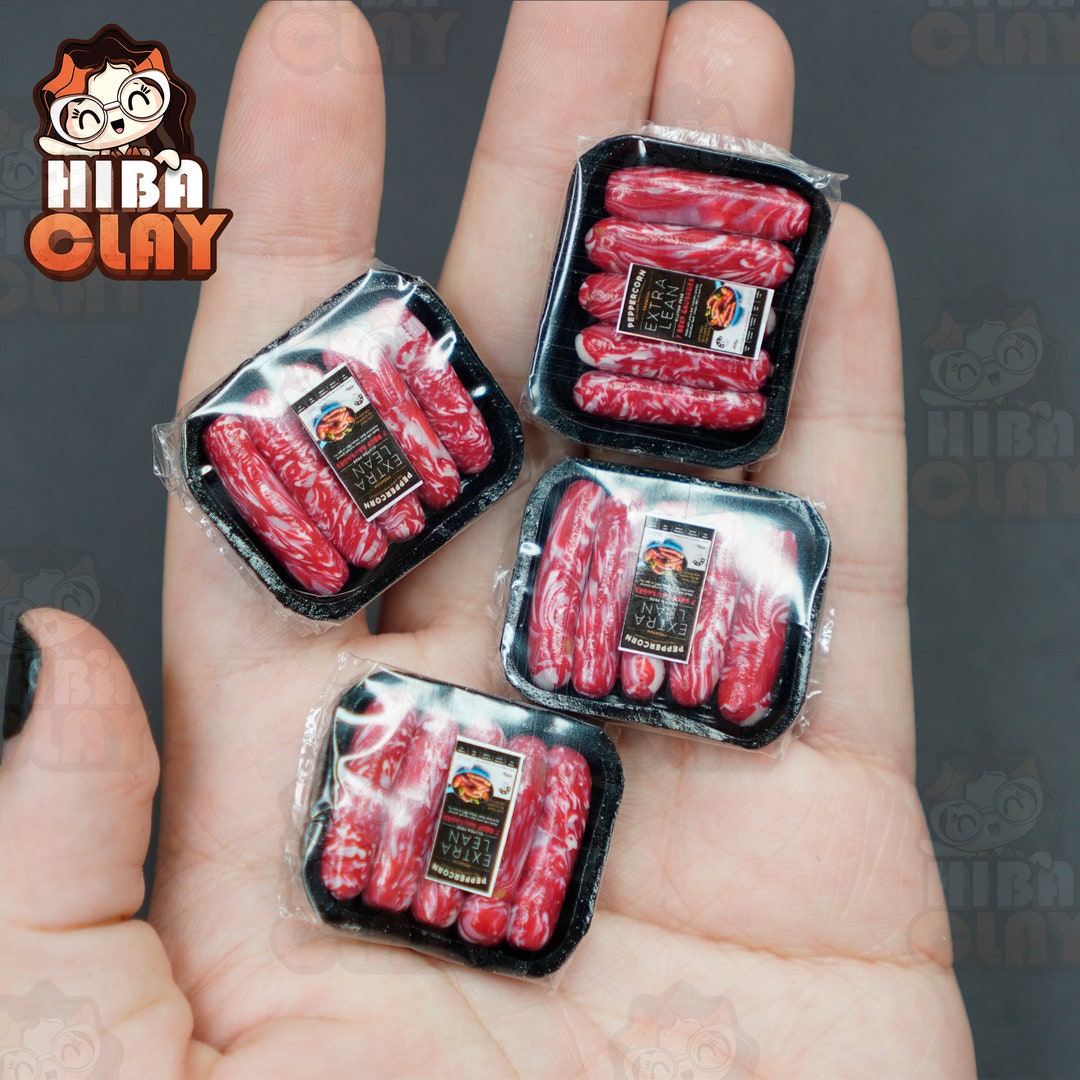 Dollhouse Miniature Polymer Clay Food Model 1 Tray of Tiny Supermarket ...