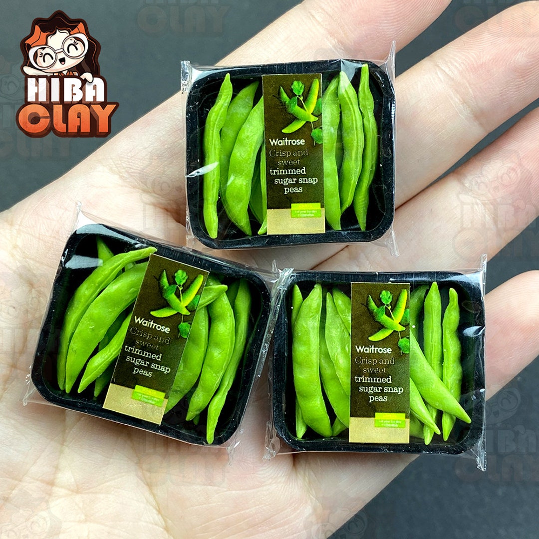 Dollhouse Miniature Polymer Clay Peas, Supermarket Mini Vegetable for 1 ...